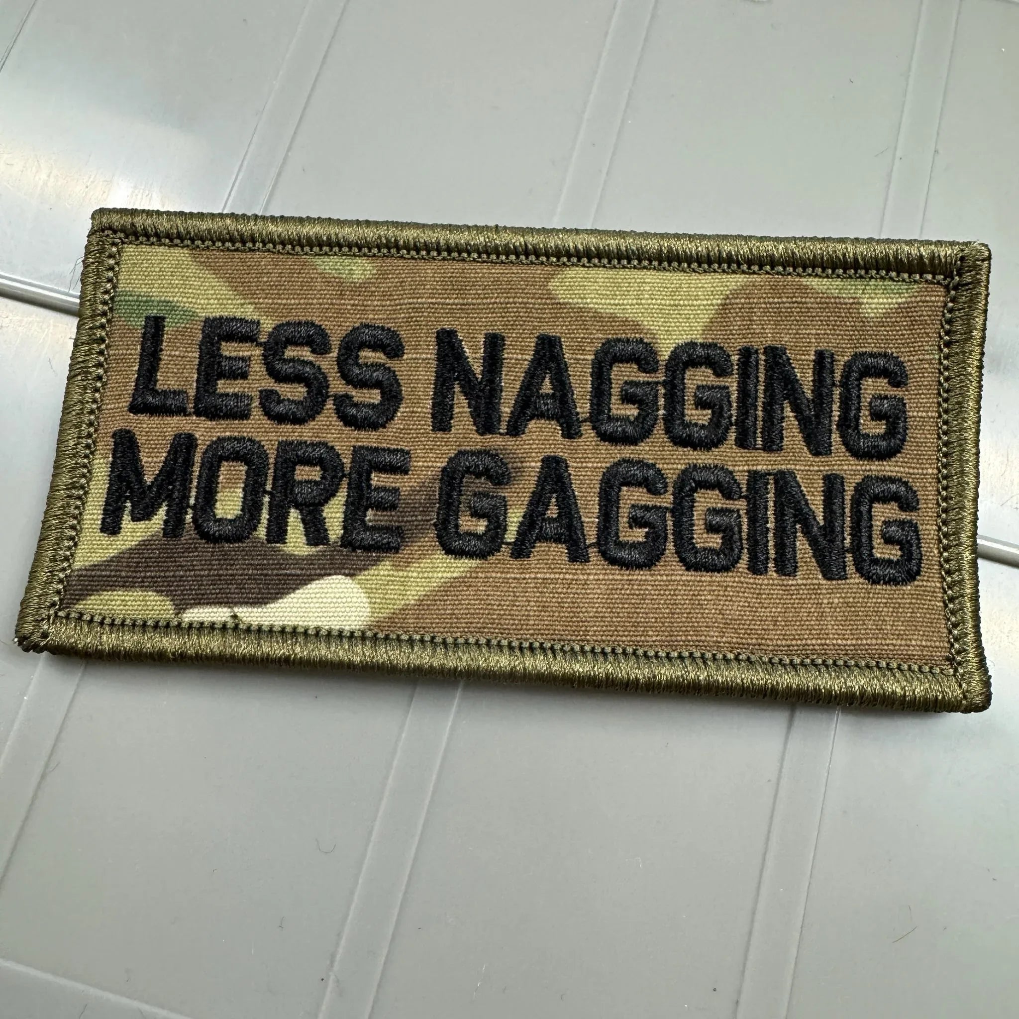 As Seen on Socials - Less Nagging More Gagging - 2x4 Patch - Multicam ...